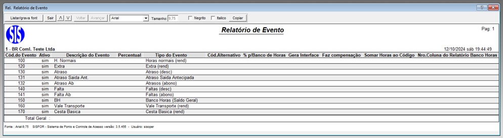 WORKPAGE - SISTEMAS : SISFOR - Sistema de Ponto e Controle de Acesso