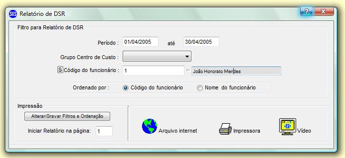 WORKPAGE - SISTEMAS : SISFOR - Sistema de Ponto e Controle de Acesso